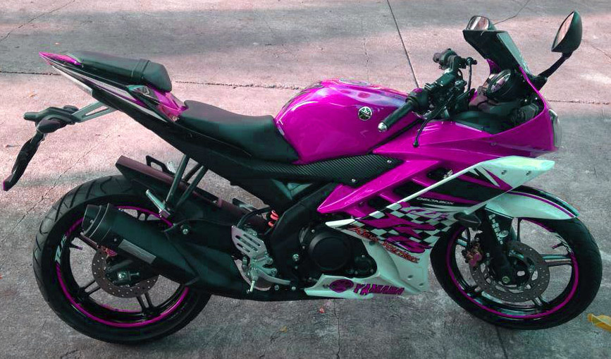 yamaha r15 striping pink | MOTORBLITZ